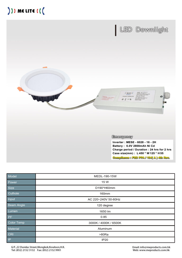 LED Emergency Downlight - MeLite